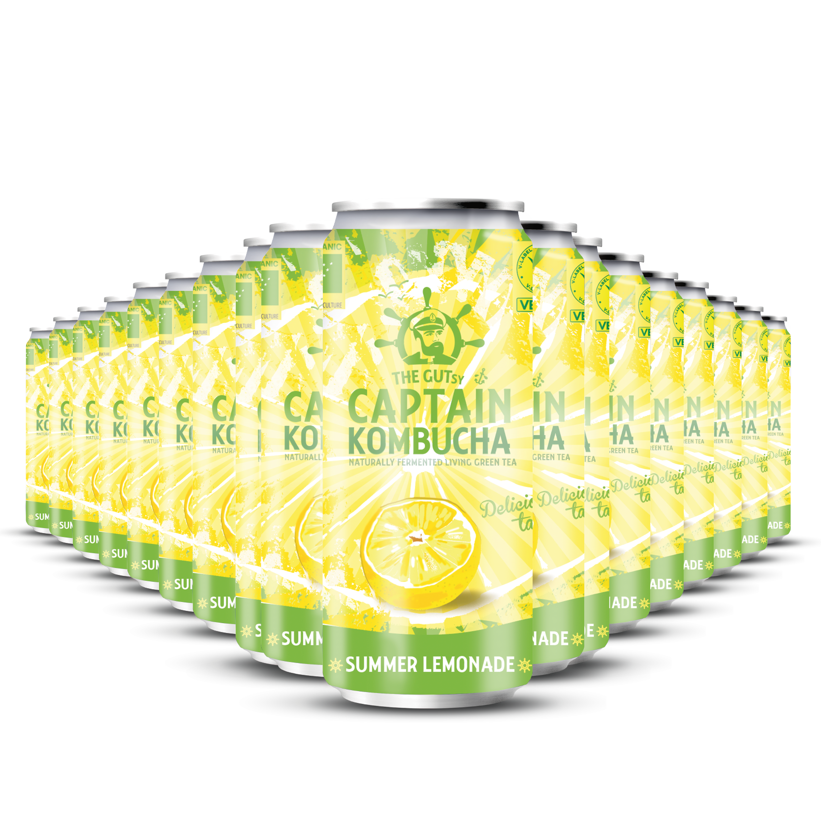 GUTsy Captain Kombucha SUMMER LEMONADE Lata 20x250mL