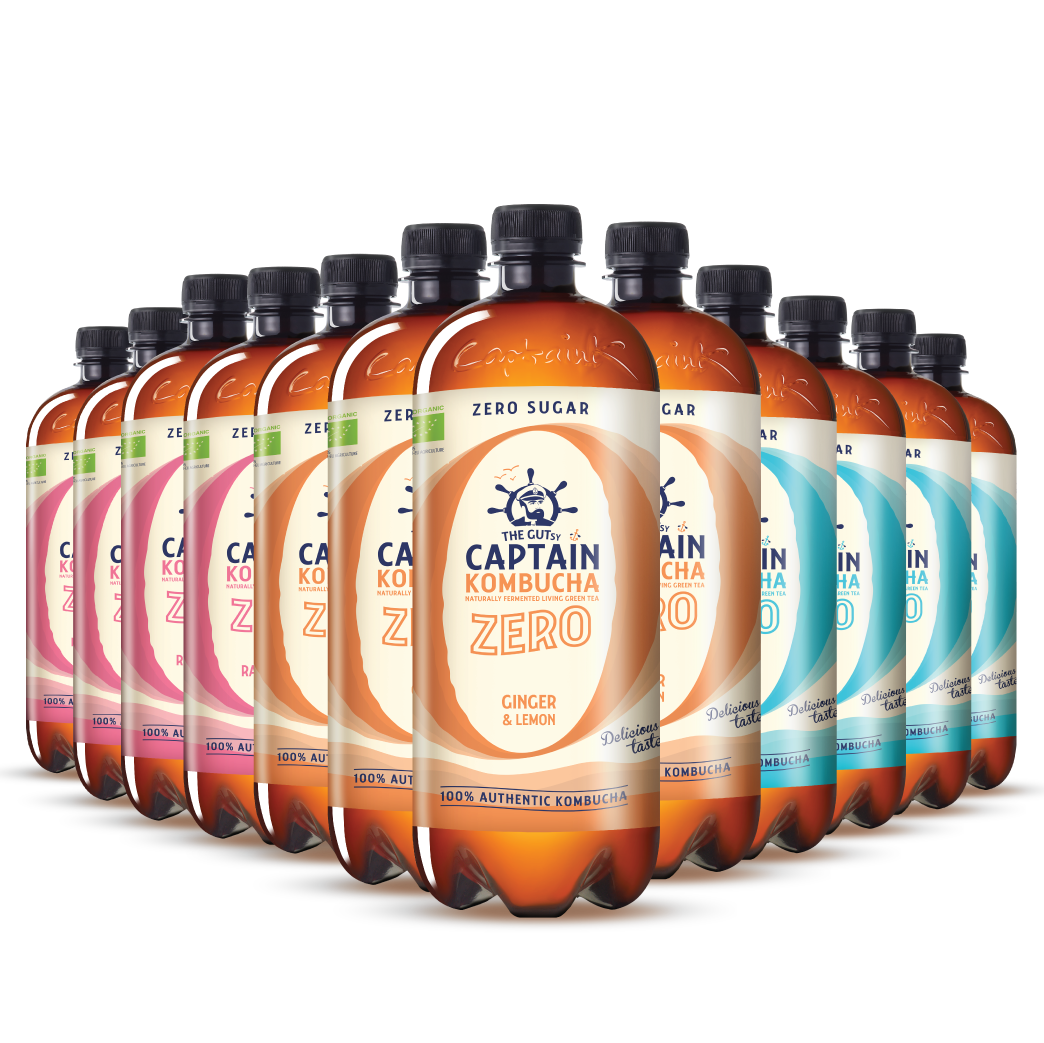 GUTsy Captain Kombucha Zero - Pack Multisabor 12x1L