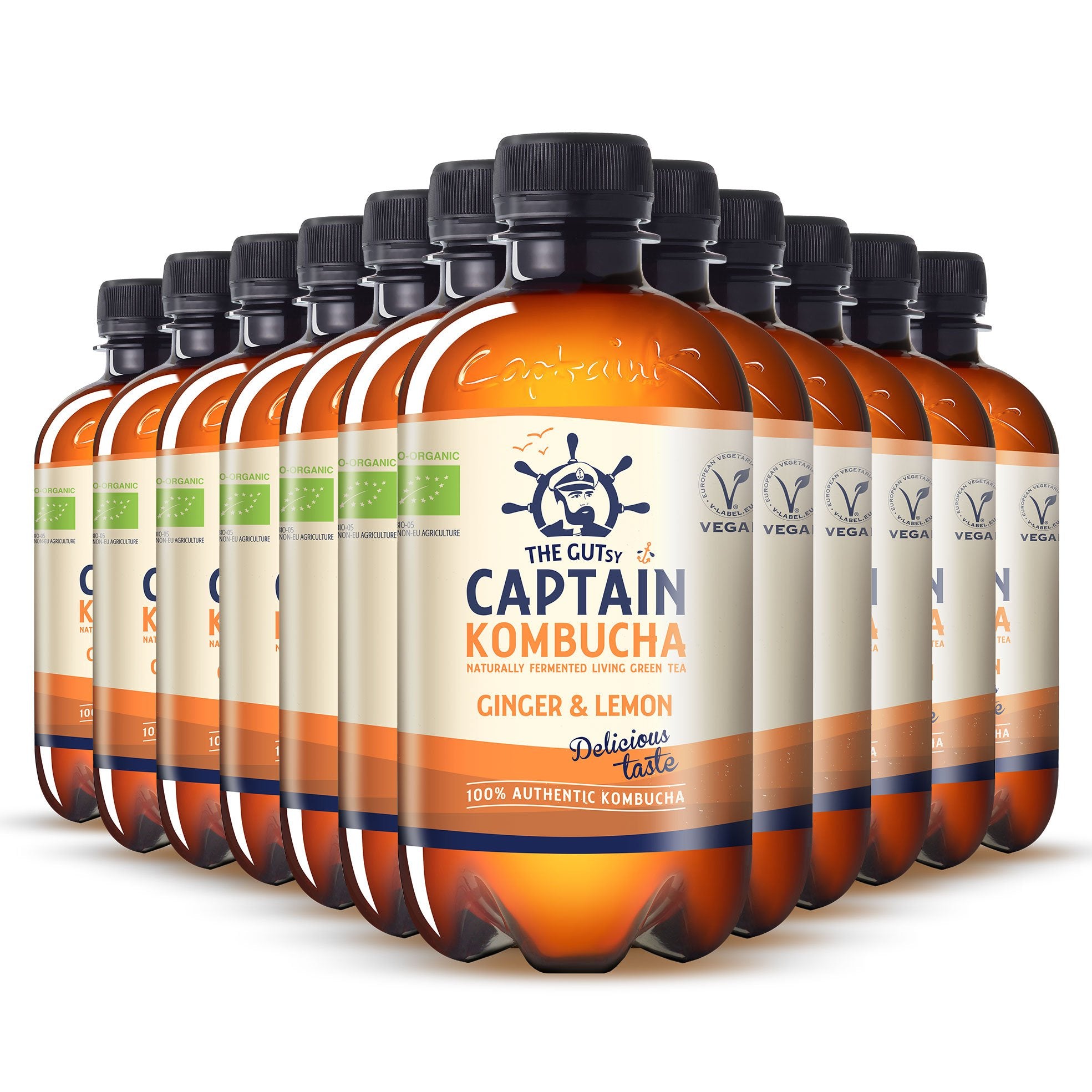 GUTsy Captain Kombucha Jengibre y Limón 12x400mL